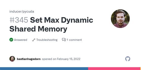 set max dynamic shared memory · inducer pycuda · discussion 345 · github