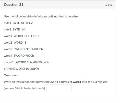 Solved Use The Following Data Definitions Until Notified
