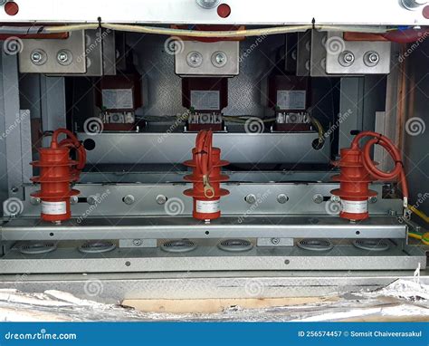 Medium Voltage Surge Arrester Installation Stock Image Image Of Energy Distribution 256574457