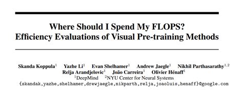 Maximizing Flops Utilization Deepmind And Nyu Propose Efficiency Evaluations For Visual