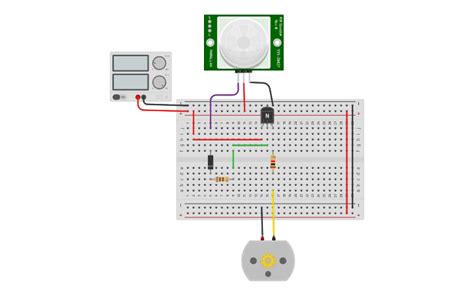 Circuit Design Motion Sensor Tinkercad
