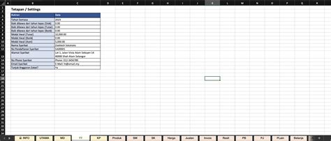 Template Akaun Perniagaan Excel MY Excel