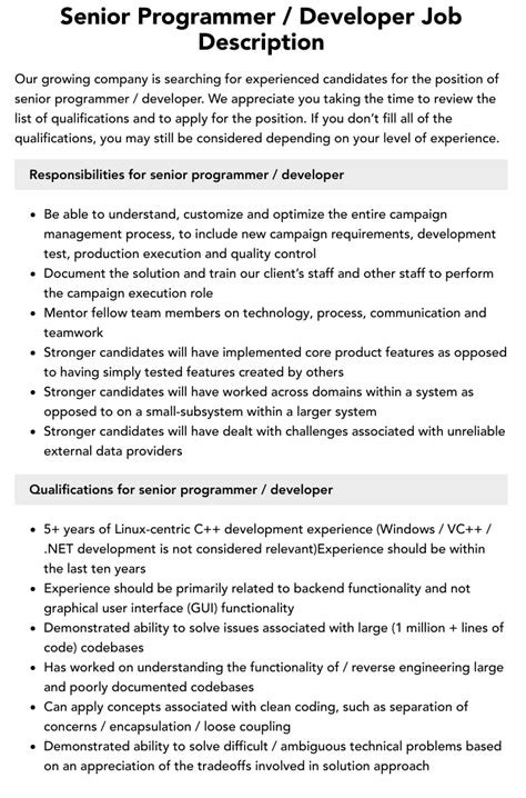 Programmer Developer Job Description At Connie Goodin Blog