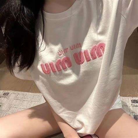 Футболка Miu Miu размер 46 цвет белый Хлопок 100 купить по выгодной цене в интернет