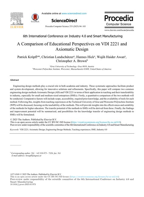 Pdf A Comparison Of Educational Perspectives On Vdi 2221 And