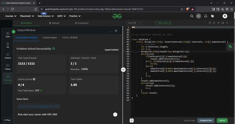 Solved Insert Interval Problem In Java With Geeksforgeeks Rajan