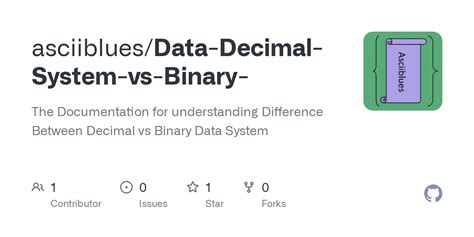 Github Asciibluesdata Decimal System Vs Binary The Documentation For Understanding