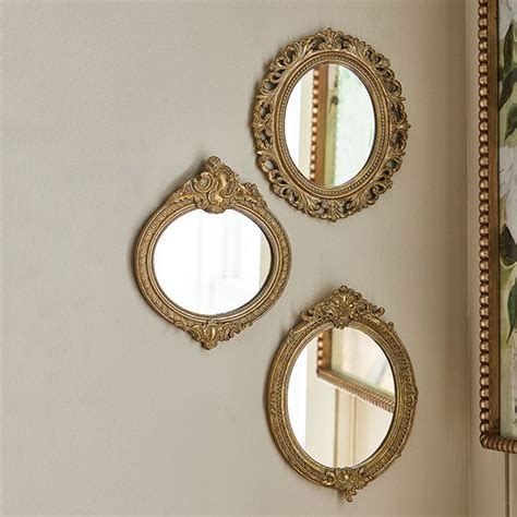 Ornate Vintage Inspired Mirror Collection Set Of 3 Antique Farmhouse