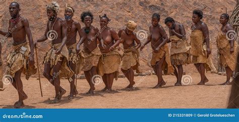Damara People In Traditional Clothes Demonstrating Traditional Dance At