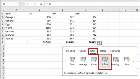 How To Use The Quick Analysis Tool In Microsoft Excel