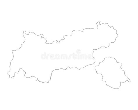 Map Of Tyrol Stock Vector Illustration Of Gray Geography 101759220