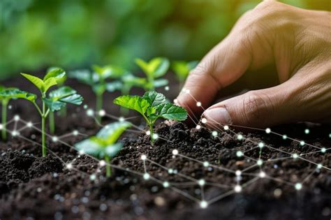 27 000 smart agriculture iot with hand planting tree background pictures