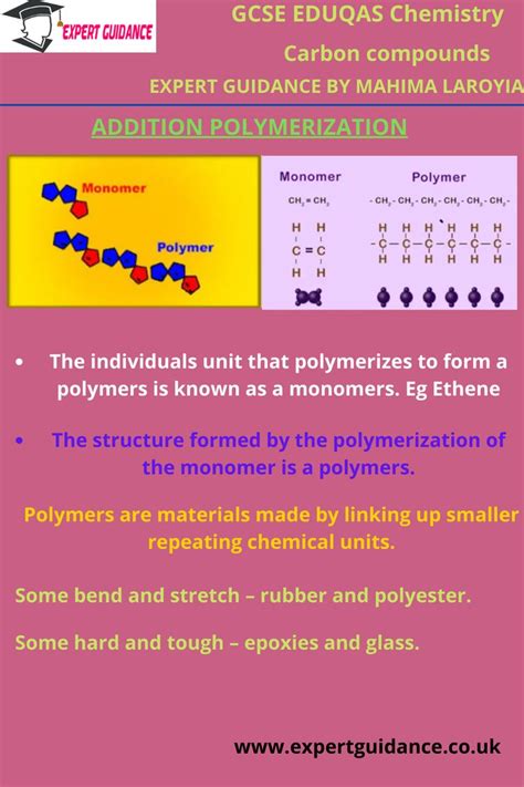 Addition Polymerization Gcse Eduqas Chemistry Carbon Compounds