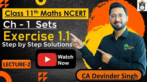 Class Sets Exercise Chapter Sets Class Ex Sets Class CA Devinder Singh