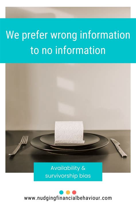 We Prefer Wrong Information To No Information Nudging Financial Behaviour