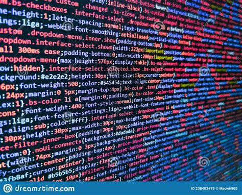 Coding Programmer Abstract Background Programmer Developer Screen Close Up Of Computer Web