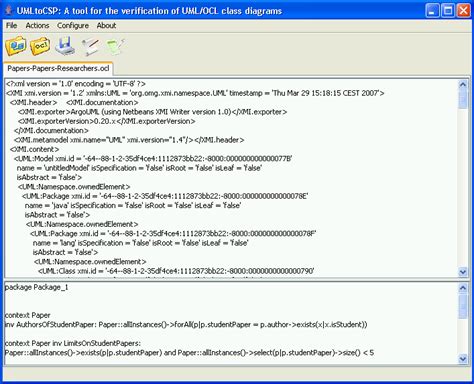 Umltocsp Tool For The Verification Of Umlocl Models