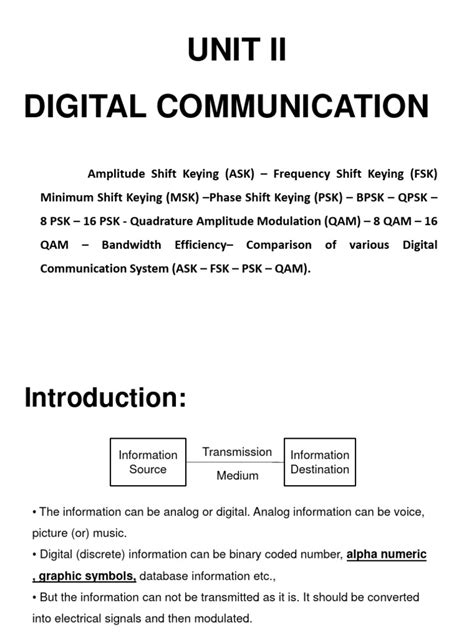 Digital Modulation Techniques Pdf Modulation Computer Engineering