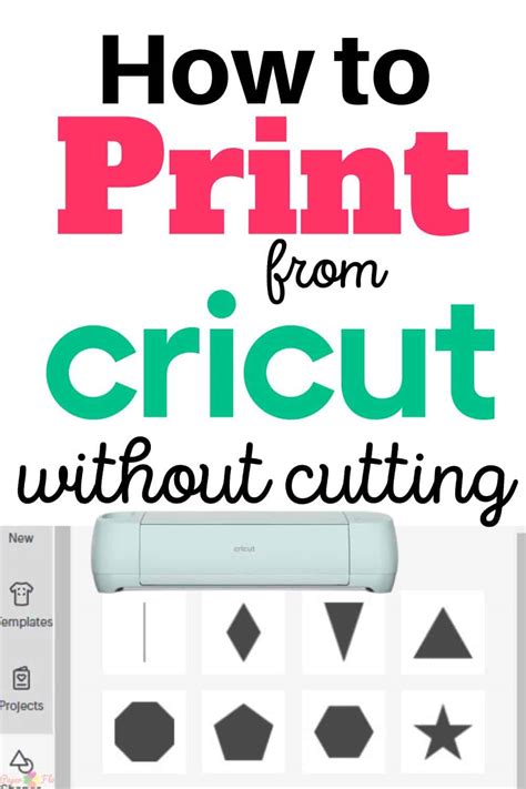 how to print from cricut without cutting