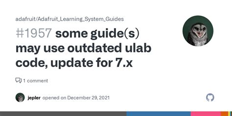 Some Guides May Use Outdated Ulab Code Update For 7x · Issue 1957 · Adafruitadafruit