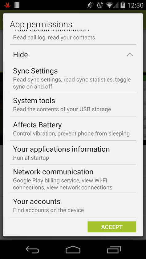 In App Purchase Do Users Have To Grant The Permission Comandroid