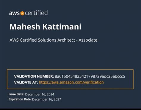 mahesh kattimani on linkedin aws cloudsolutions awscertified