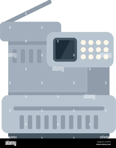 Multifunction Printer With Scanner And Fax Standing On White Background