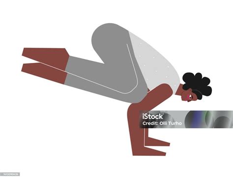 편평한 여성 신체 긍정적 인 성격을 가진 벡터 격리 된 그림 스포티한 아프리카 계 미국인 여성은 요가 수업에서 자세 Parsva