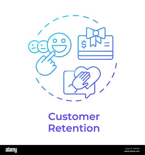 Customer Retention Blue Gradient Concept Icon Stock Vector Image And Art Alamy