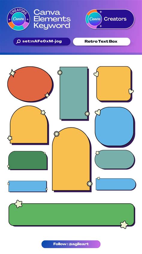 Canva Elements Keyword Retro Text Box Set Nafe0xm Jog In 2024