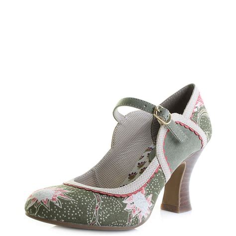 Womens Ruby Shoo Rosalind Avocado Green High Heeled Shoes Shu Size Rubyshoo Courtshoes