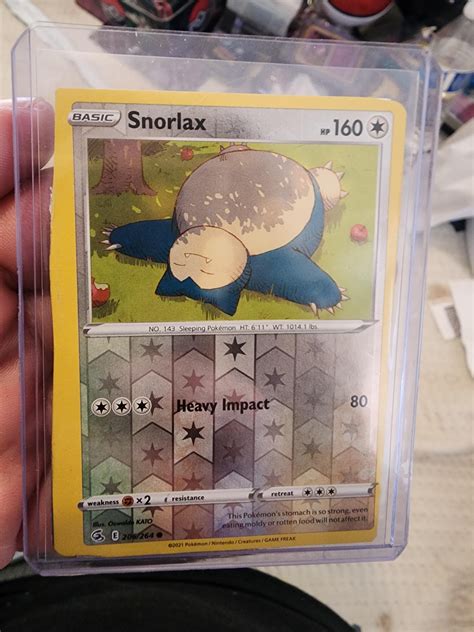Heavily Miscut Rh Snorlax Fusion Strike R Pokemonmisprints