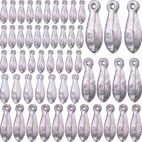 Glimin 44 Pieces Fishing Weights Sinker Kit Rig Fishing