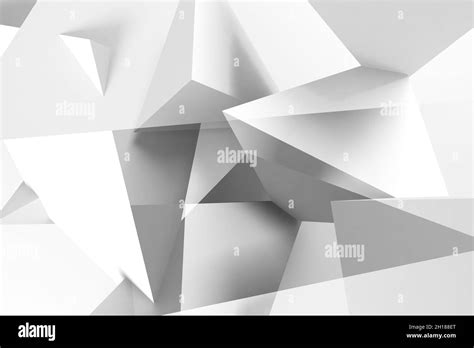 Abstract Minimal White Background Monochrome Geometric Pattern 3d Rendering Illustration Stock