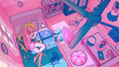 D Sailor Moon Anime Girl Sleeping K Wallpaper Iphone Phone