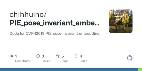 Github Chihhuihopieposeinvariantembedding Code For Cvpr2019 Pie