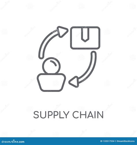 Supply Chain Linear Icon Modern Outline Supply Chain Logo Conce Stock Vector Illustration Of