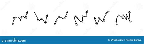 Bounce Effect Arrows Doodle Set Manga And Comic Stile Arrow Design Elements Ball Jump