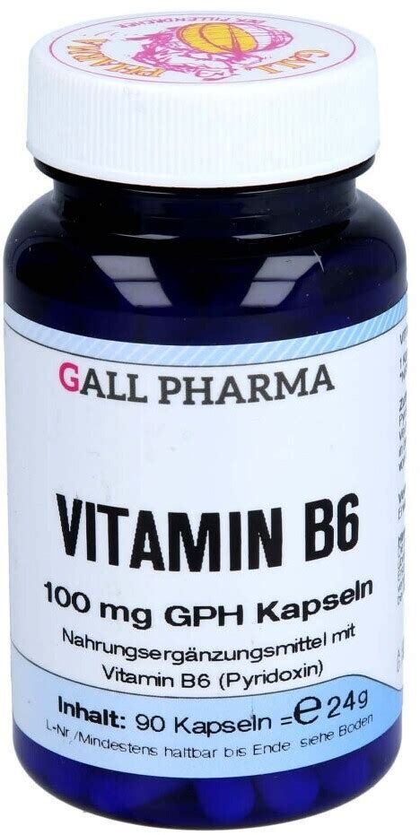 Hecht Pharma Vitamin B6 100mg GPH Kapseln ab 13,00 € | Preisvergleich ...