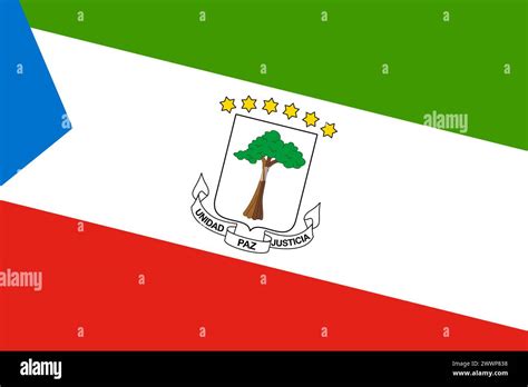 Equatorial Guinea Flag Rectangular Cutout Of Rotated Vector Flag