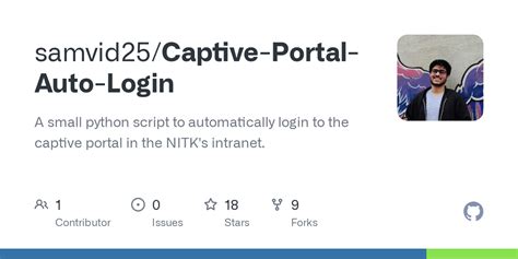 Github Samvid25captive Portal Auto Login A Small Python Script To