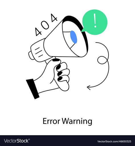Error Warning Royalty Free Vector Image Vectorstock