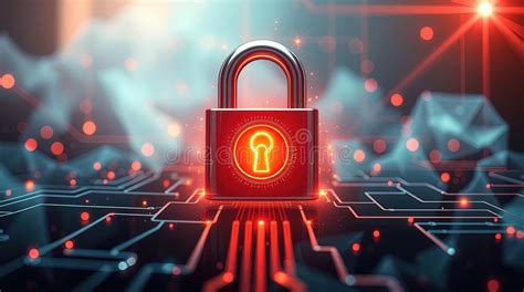 Computer Security And Secure Connection Concept Or Cyber Security Service Security Lock With
