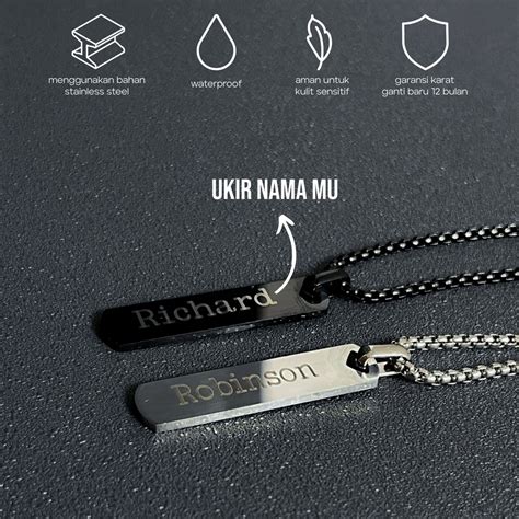 Jual Sonic Necklace Custom Nama Kalung Pria Wanita Stainless Anti Karat