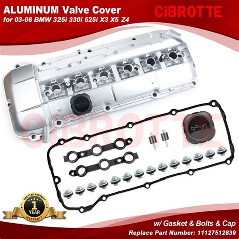 Aluminum Valve Cover W Gasket For 03 06 Bmw 325i 330i 525i 530i X3 X5
