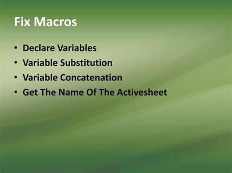 Ppt Excel Vba Class Powerpoint Presentation Free Download Id4834767