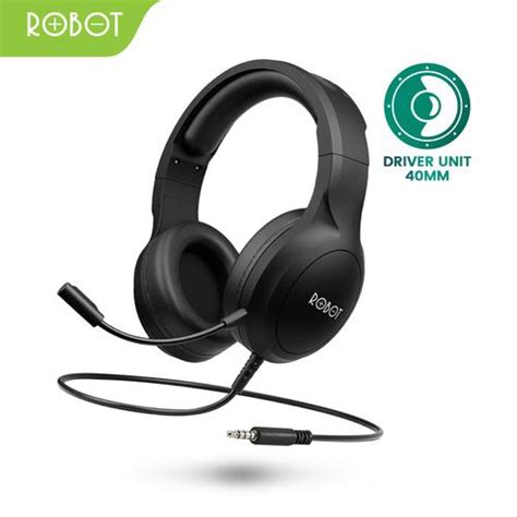 Promo Robot Headset Wired Rh P20 3 5mm Jack Black Original Garansi 1