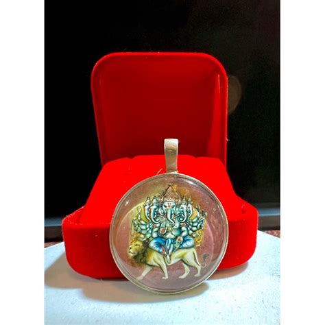 ล็อกเกตพระพิฆเนศ ปางเฮรัมคณปติ หรือเหรัมภะ งานลิขสิทธิ์ อาจารย์ จิรวัฒน์ วีระโสภณ Shopee Thailand