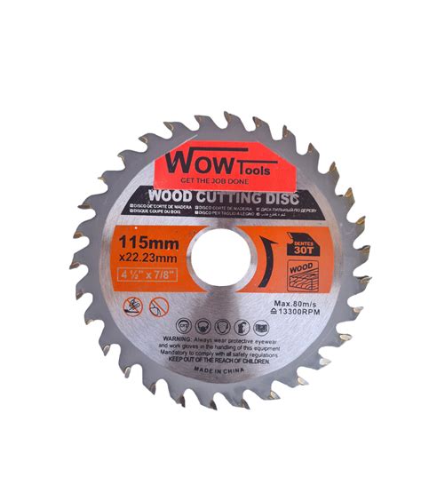 Angle Grinder Wood And Plastic Cutting Blade Tct 115 X 22 23mm X 30t Rpm