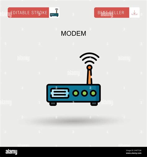 Modem Simple Vector Icon Stock Vector Image And Art Alamy